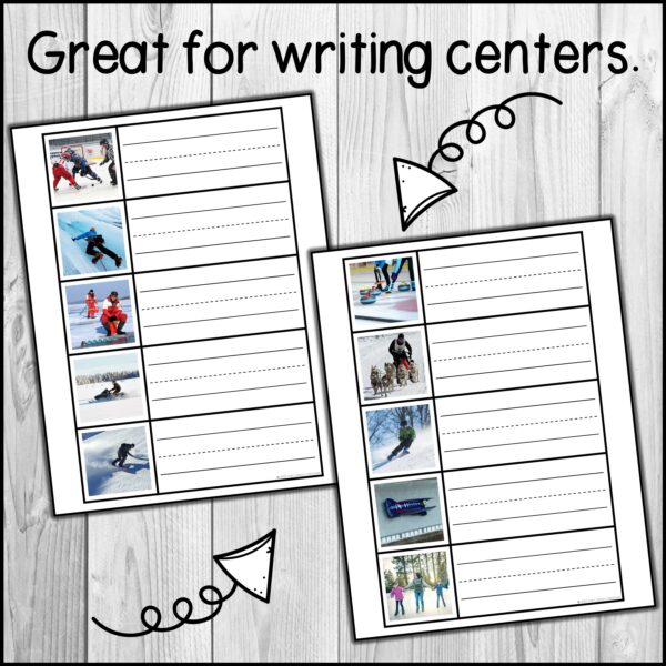 Winter Vocabulary Word Wall Cards | Winter Tracing and Writing Center ...