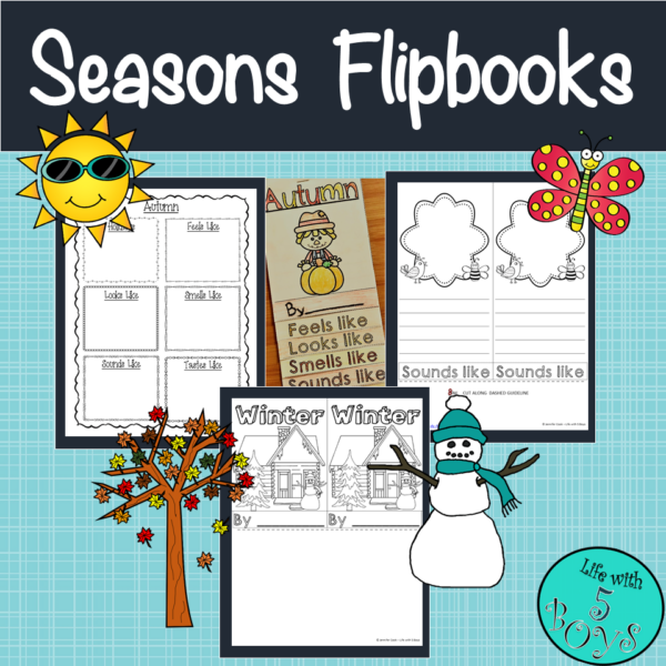 4 Seasons and 5 Senses Flipbook | Made By Teachers