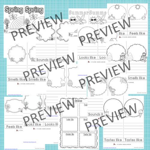4 Seasons and 5 Senses Flipbook | Made By Teachers