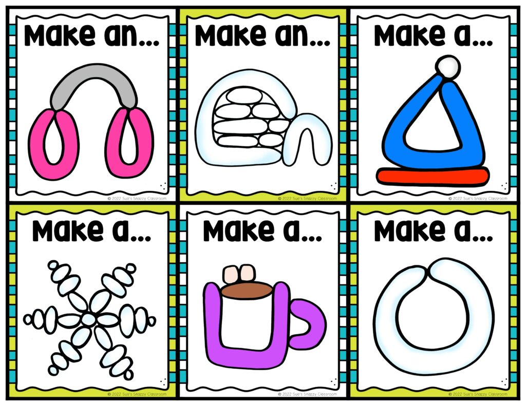 Winter Playdough Cards and Mats | Fine Motor Skills Practice Activities ...