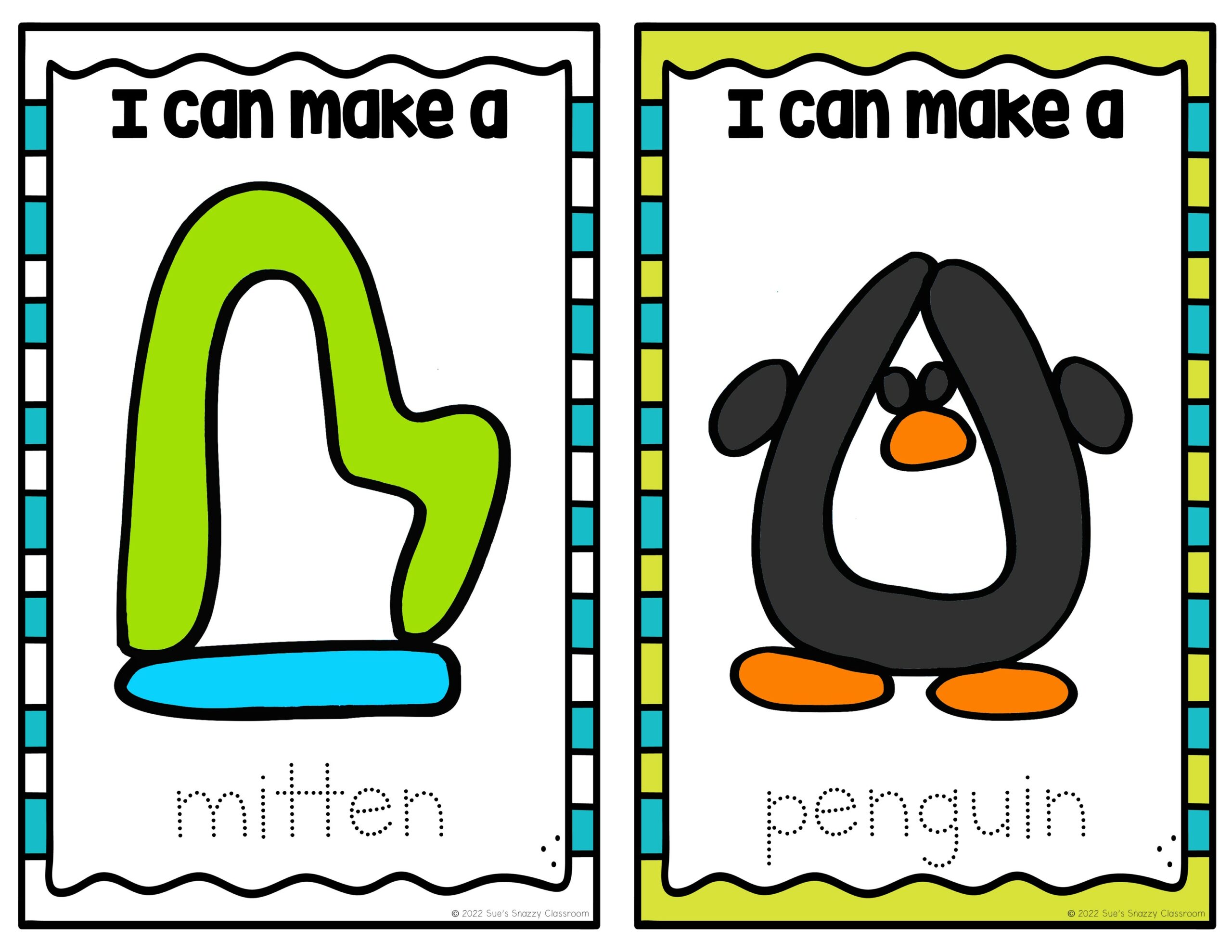 Winter Playdough Cards and Mats | Fine Motor Skills Practice Activities ...