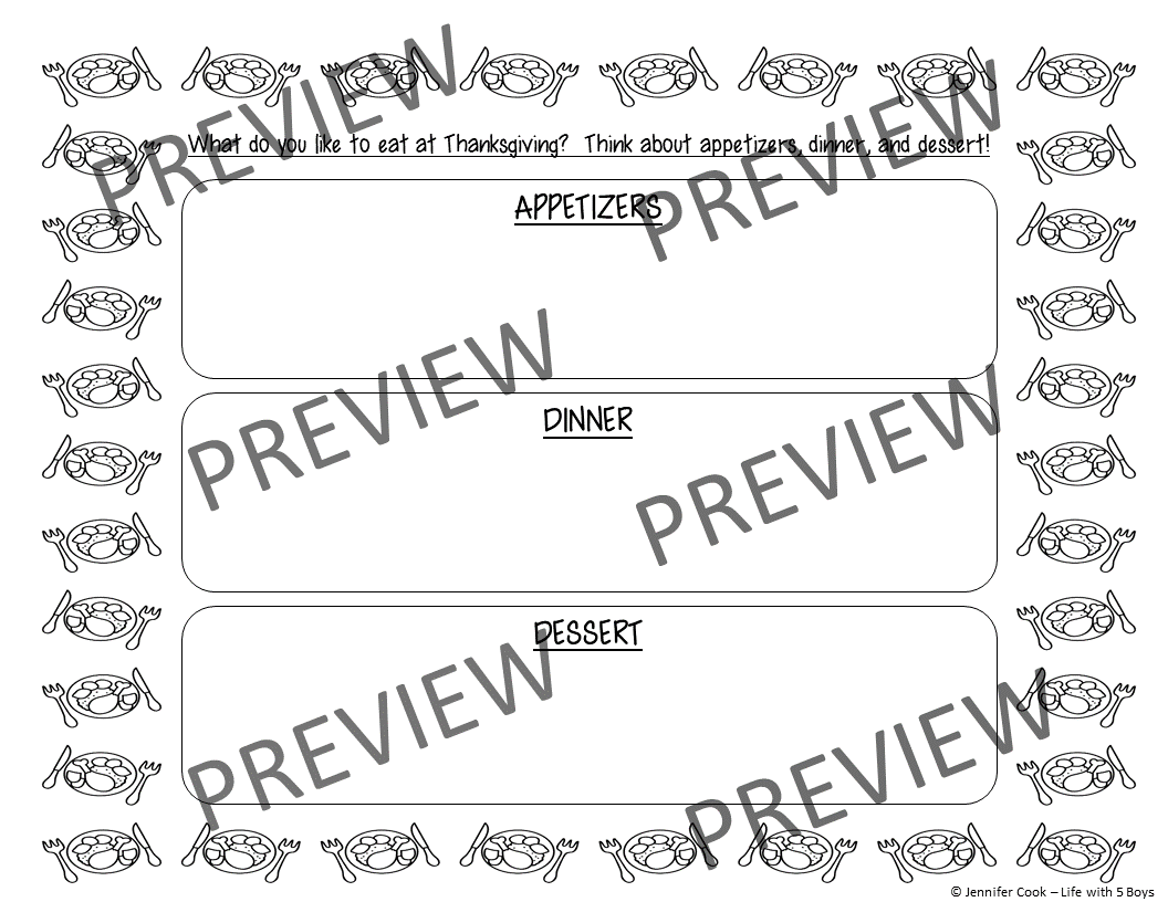 My Thanksgiving Feast Flipbook Activity | Made By Teachers