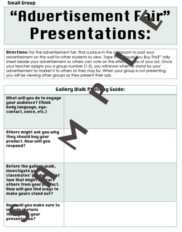 Persuasive Advertisement Rhetoric Project: Requirements, Rubric ...
