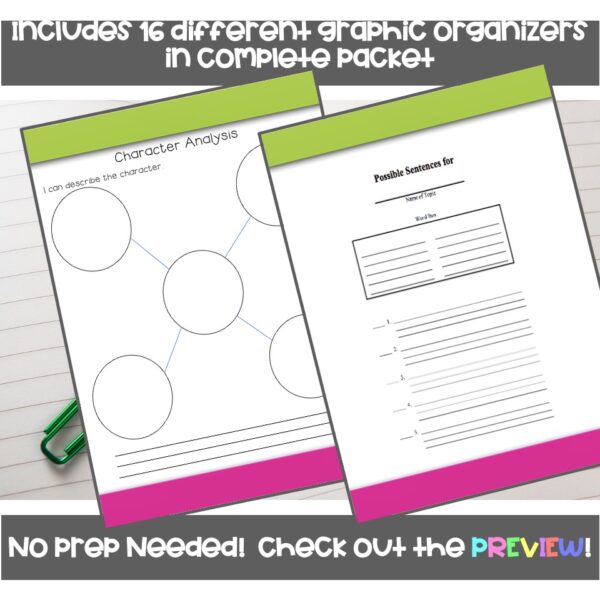 Literacy Graphic Organizers - Free | Made By Teachers