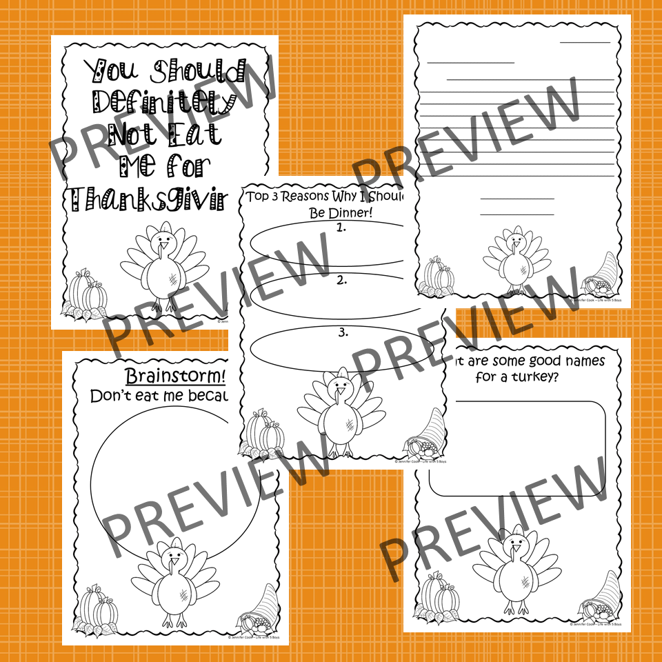 Thanksgiving Persuasive Writing Don't Eat Me for Thanksgiving Dinner ...