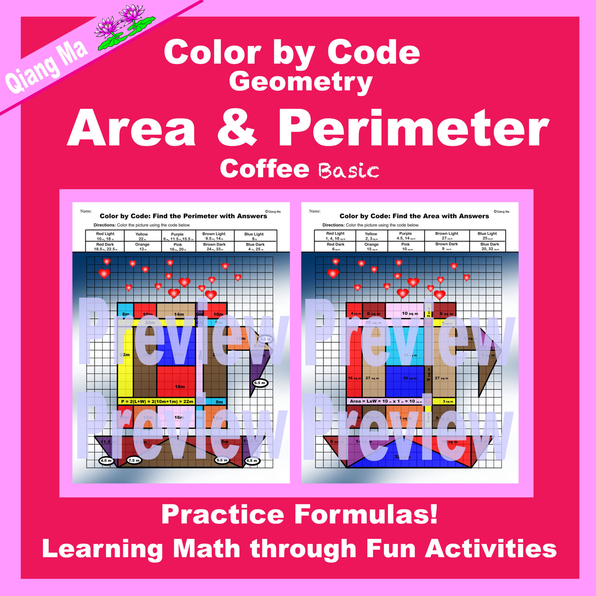 Mother s Day Color By Code Area And Perimeter Practice Formulas Basic mother-s-day-color-by-code-area-and-perimeter-practice-formulas-basic