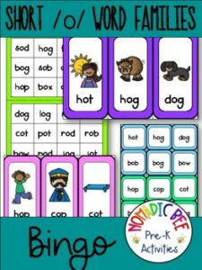 Short /o/ CVC Word Families Bingo - Made By Teachers