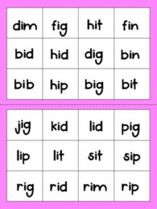 Short /i/ CVC Word Family Bingo | Made By Teachers