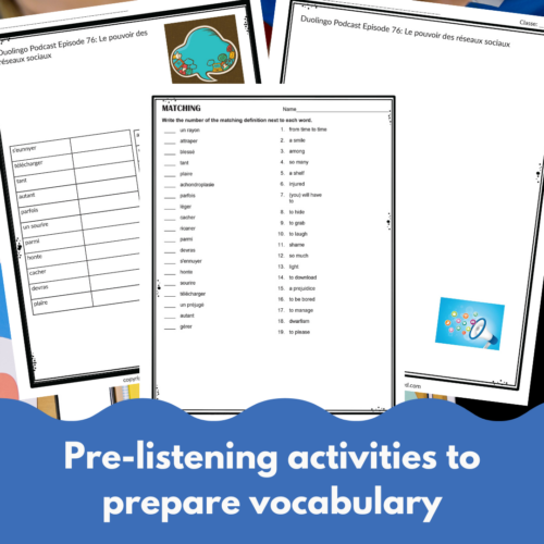 Activities for French Podcast Episode 76: Le Pouvoir des réseaux ...