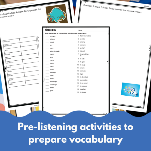 Activities for French Podcast Episode 76: Le Pouvoir des réseaux ...