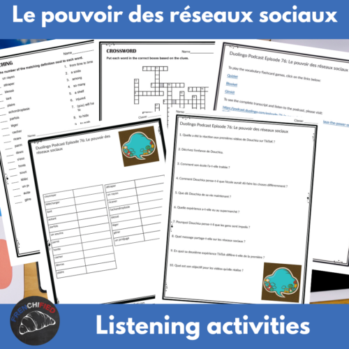 Activities for French Podcast Episode 76: Le Pouvoir des réseaux ...