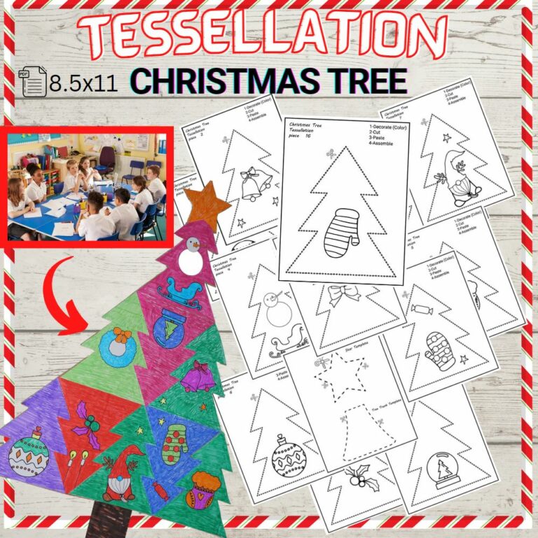 Tessellation Christmas Tree Paper Craft ,Workshop Collaborative Art ...