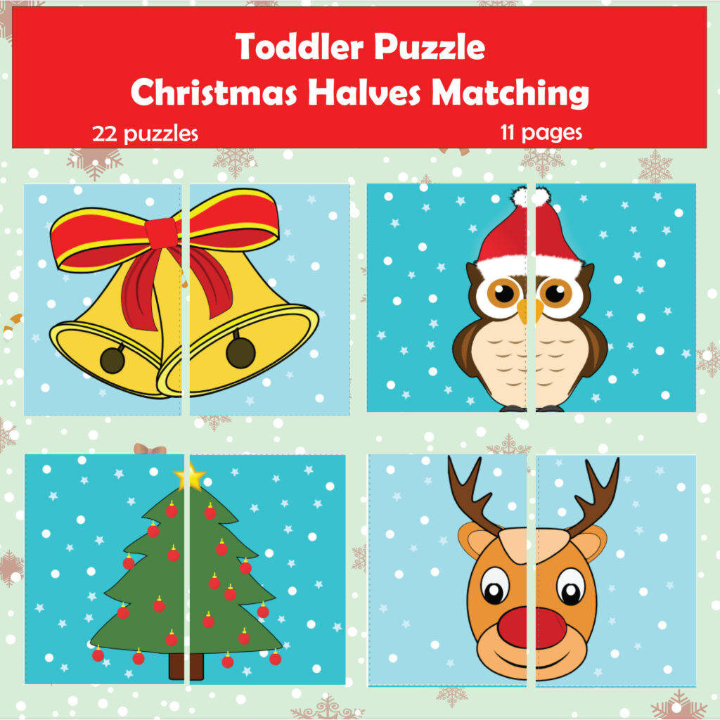 Toddler Christmas Matching Puzzle - Made By Teachers