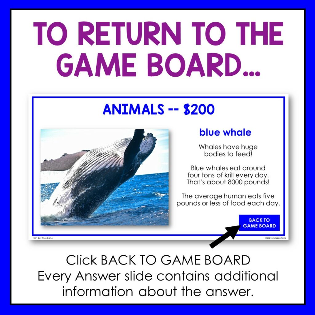 100th Day of School - PowerPoint Trivia Game - The Number 100 | Made By ...