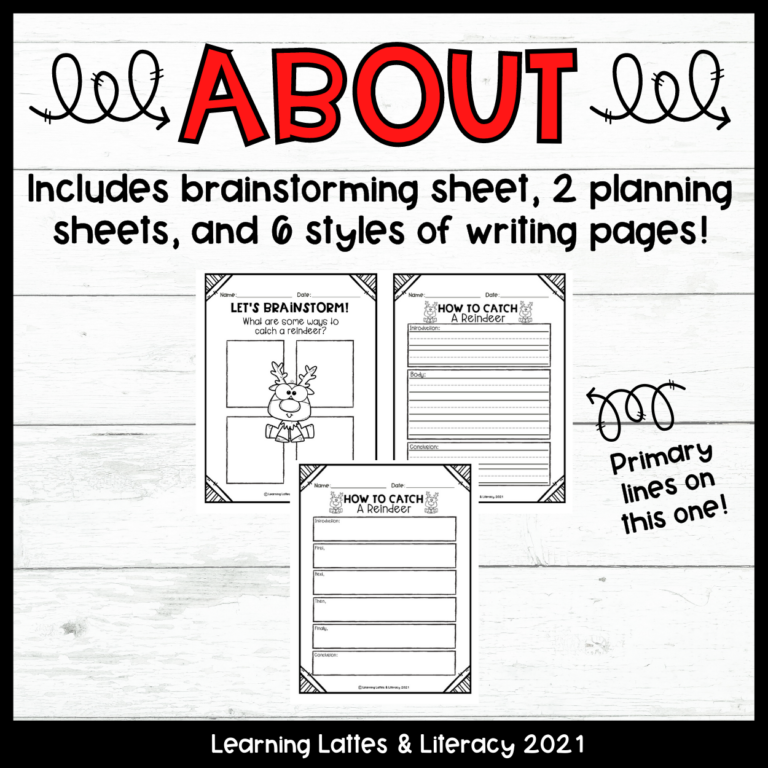 How to Catch A Reindeer Writing Activity How To Holiday Winter Writing ...