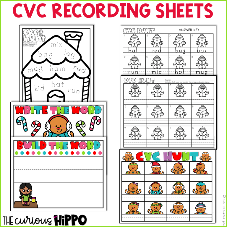 Gingerbread CVC words kindergarten | Made By Teachers