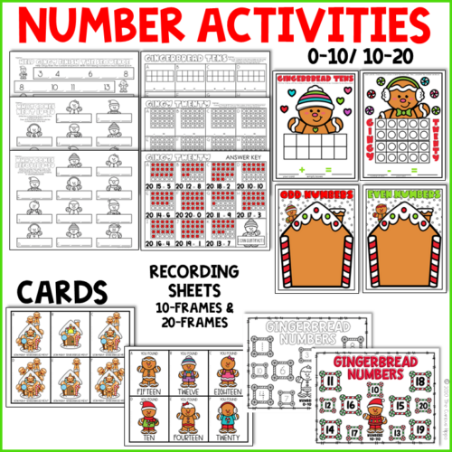 Gingerbread numbers 0-20 | Made By Teachers