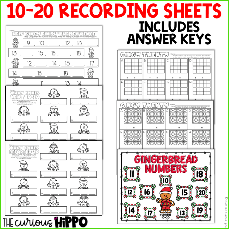 Gingerbread numbers 0-20 | Made By Teachers