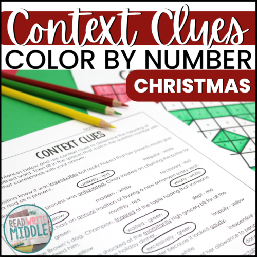 Christmas Context Clues Color By Number | Made By Teachers