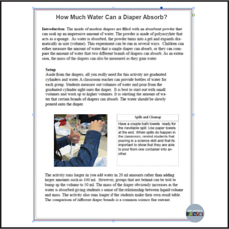 Diaper Science Hands-on Science Activity | Made By Teachers