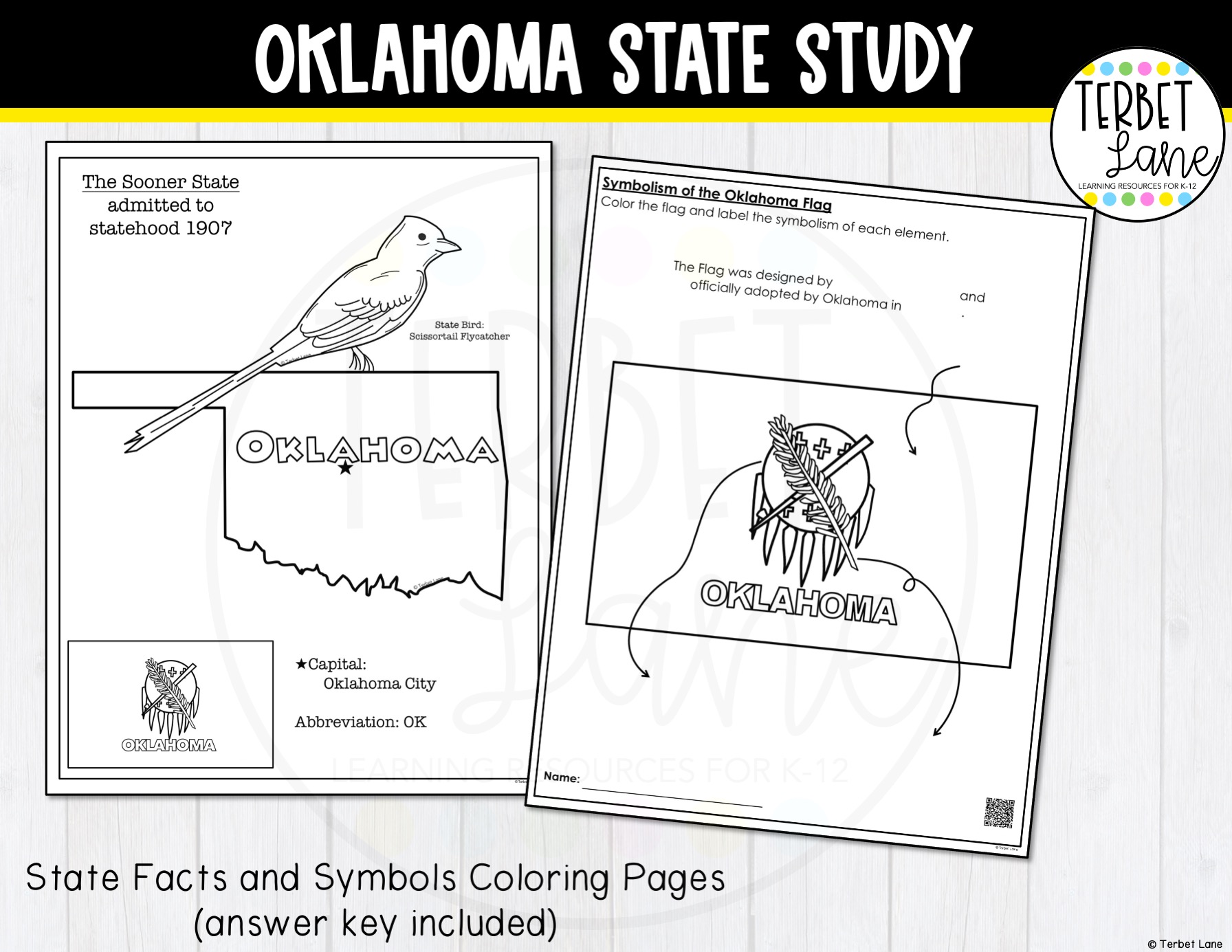 Oklahoma State Study with QR Codes | Made By Teachers