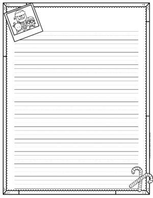 Christmas Themed Writing Paper with Lines | Made By Teachers