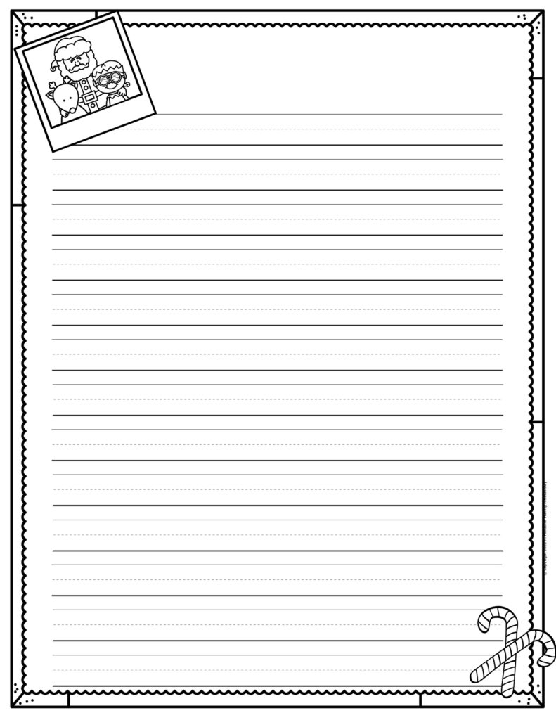 Christmas Themed Writing Paper with Lines | Made By Teachers
