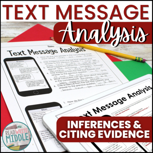 Christmas Inferences & Citing Evidence Text Message Analysis | Made By ...