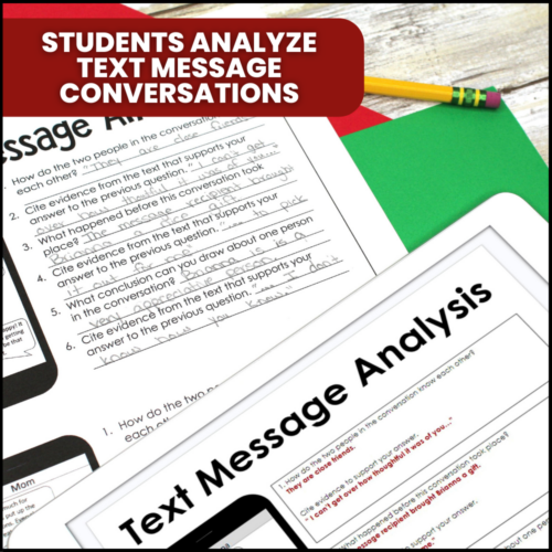 Christmas Inferences & Citing Evidence Text Message Analysis | Made By ...