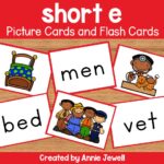 Short Vowel Flash Cards and Picture Cards - Short e - Made By Teachers
