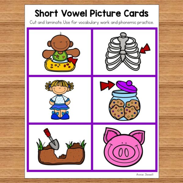 Short Vowel Flash Cards and Picture Cards - Short i | Made By Teachers