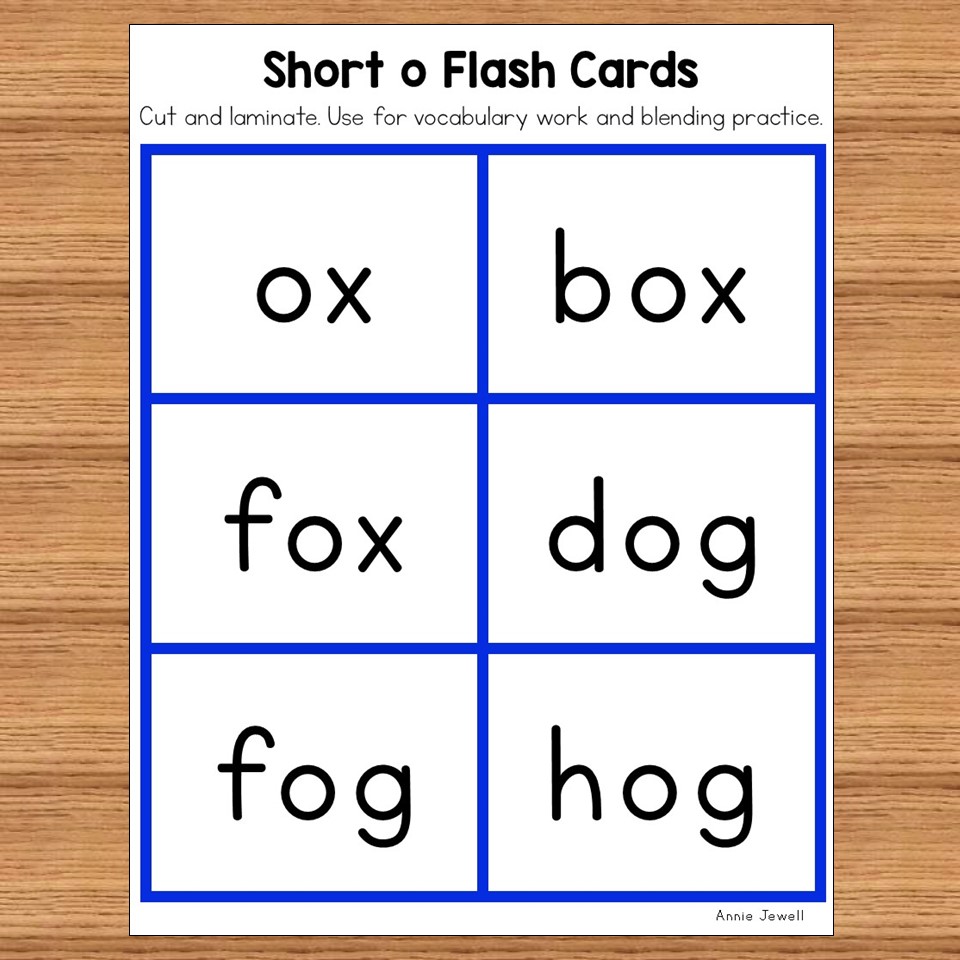 Short Vowel Flash Cards and Picture Cards - Short o | Made By Teachers