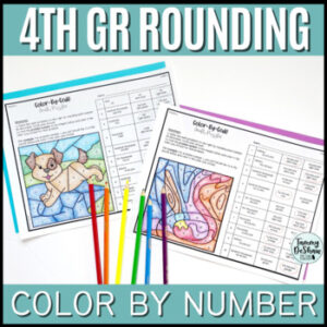 Rounding Color By Number 4th grade multi digit numbers - Made By Teachers