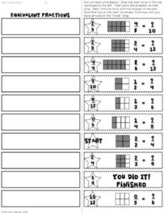 Equivalent Fractions | Start2Finish Puzzles | Printable & Digital ...