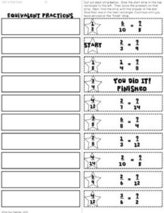 Equivalent Fractions | Start2Finish Puzzles | Printable & Digital ...