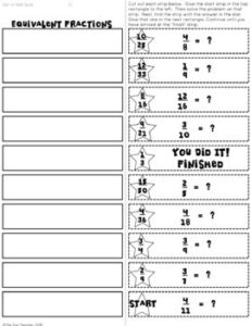 Equivalent Fractions | Start2Finish Puzzles | Printable & Digital ...
