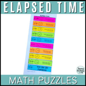 Elapsed Time or Duration of Time Math Game Worksheets Activity | Made ...
