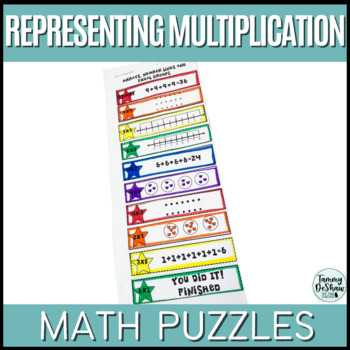 Multiplication Arrays, on a Number Line, Equal Groups Math Puzzles ...