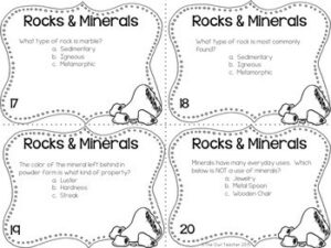 Rocks and Minerals Type of Rocks and Rock Cycle Task Cards | Made By ...
