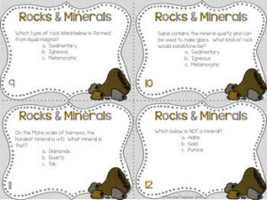 Rocks and Minerals Type of Rocks and Rock Cycle Task Cards - Made By ...