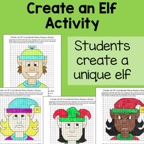 Christmas Mystery Graphing Picture Activities in Quadrant I BUNDLE ...