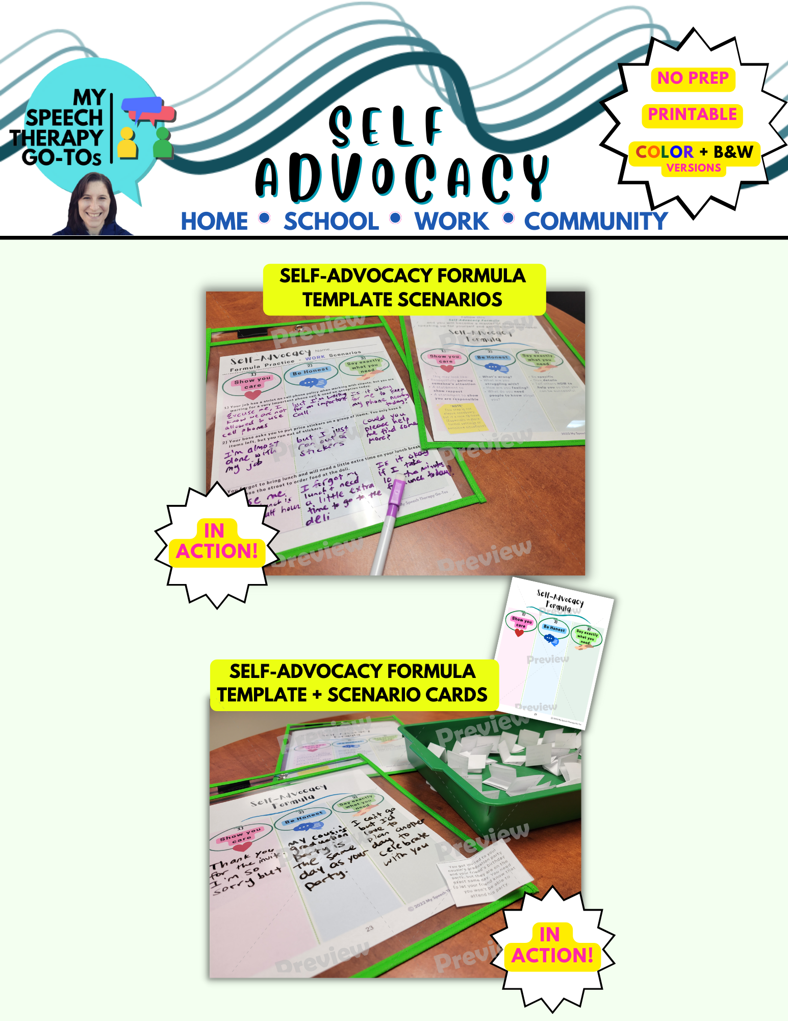 Self-Advocacy Skills + Life Skills Problem Solving Scenarios for Older ...