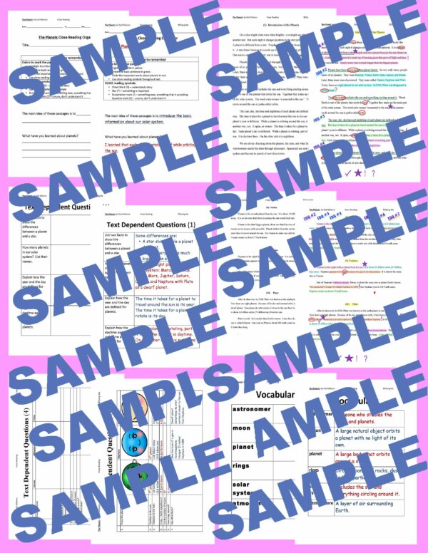 Close Reading: THE PLANETS by Gail Gibbons | Made By Teachers