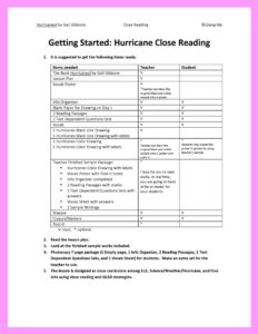 Close Reading: It's Hurricanes! by Gail Gibbons - Made By Teachers