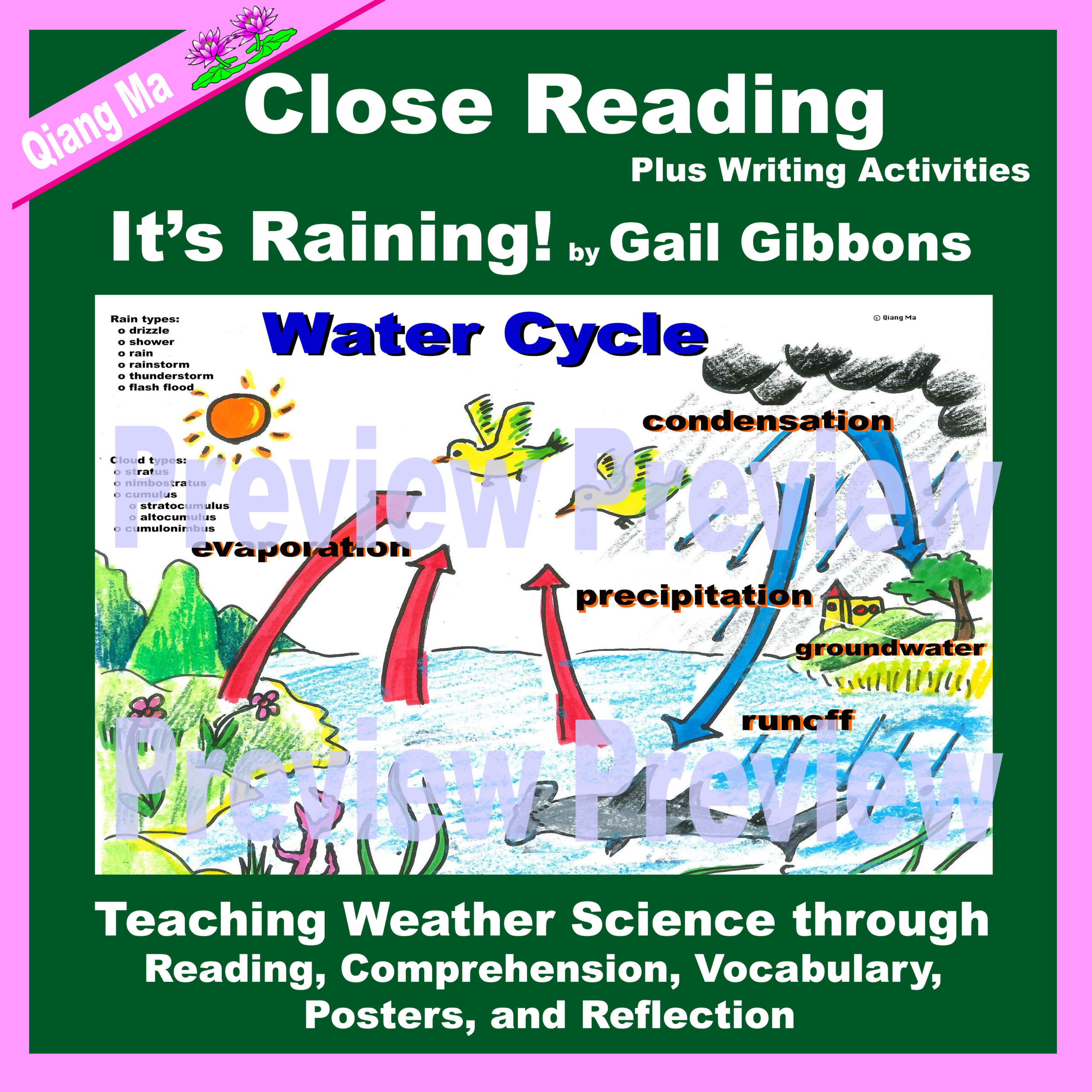 Close Reading: It' Raining! by Gail Gibbons | Made By Teachers