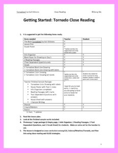 Close Reading: Tornadoes! by Gail Gibbons - Made By Teachers
