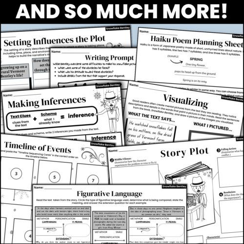 WINTER Read Aloud Activities Book Companion BUNDLE - Made By Teachers