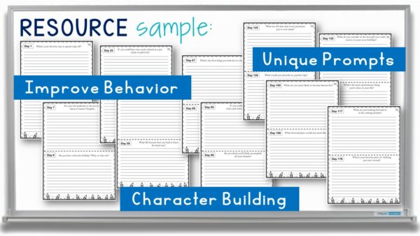 SEL Journaling Prompts - All About Me Daily Writing - ONE YEAR Journal ...