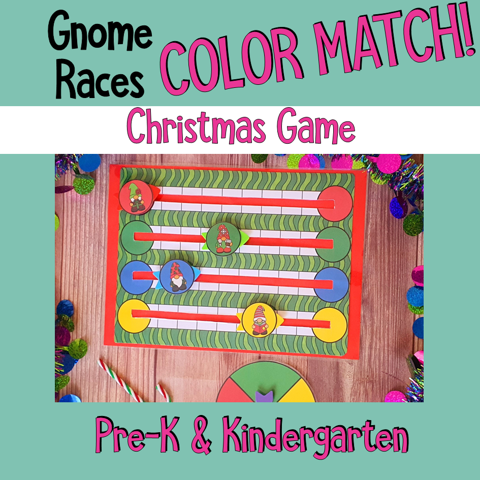 Gnome Races Color Match Christmas Activity | Made By Teachers
