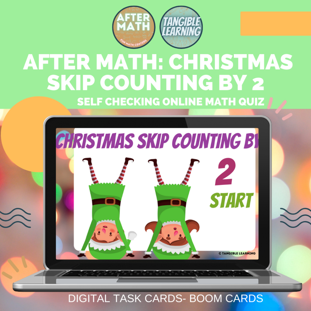 Christmas Skip Counting by 2s Digital Boom Card Deck | Made By Teachers